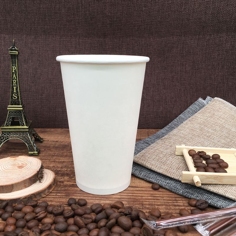 16 Oz Disposable Customized Hot Coffee Single Wall Paper Cup
