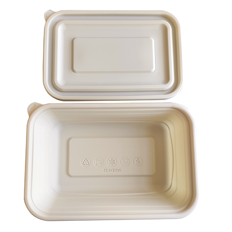 1000ml GetBio® Disposable Corn Starch 1 Compart Food Container With Lid ...