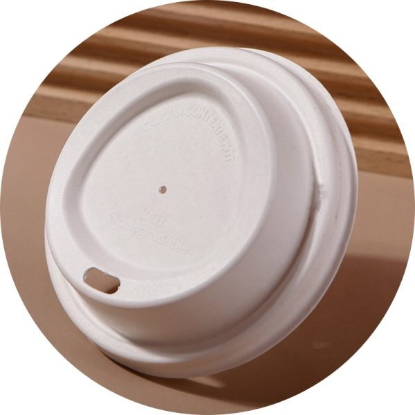 Compostable Sugarcane Bagasse Coffee Cup Lid Manufacturer